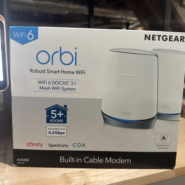 NETGEAR ORBI WHOLE Home AC2200 Wi-Fi System with Built-in Cable Modem ...