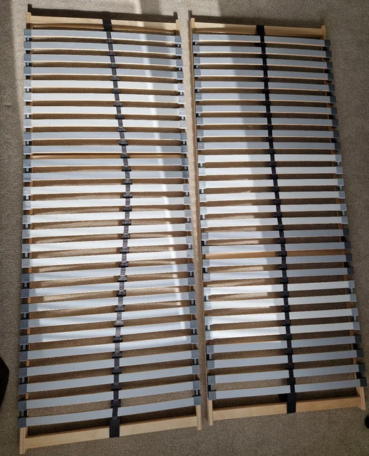 IKEA LONSET (19154) 2 x Slatted Bed Base (combined fit kingsize bed ...