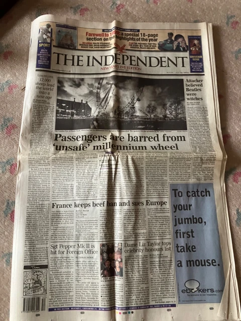 THE INDEPENDENT NEWSPAPER December 31 1999 Millennium Souvenir Edition ...