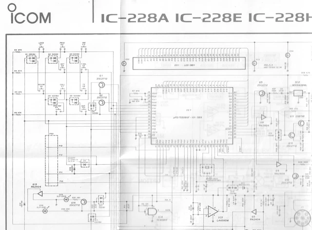 ICOM IC-228A/E/H INSTRUCTION Manual OriginalOEM with Schematic & Block ...