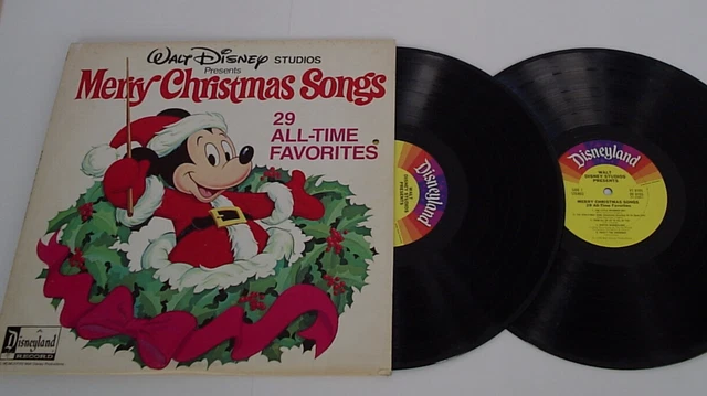 CLEAN VINYL 1978 Walt Disney Presents 29 Merry Christmas Songs 2 LP Set ...
