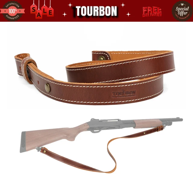 TOURBON LEATHER .22 Rifle/Shotgun Sling Strap Hunting fit Marlin Henrry ...