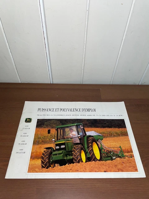 BROCHURE PROSPEKT PROSPECTUS TRACTEUR JOHN DEERE 6400-6300 tractor-traktor-fendt EUR 6,99 ...