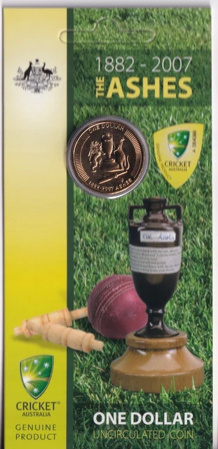 AUSTRALIA: 2007 $1 The Ashes Cricket Coin On Card-. EUR 7,89 - PicClick FR
