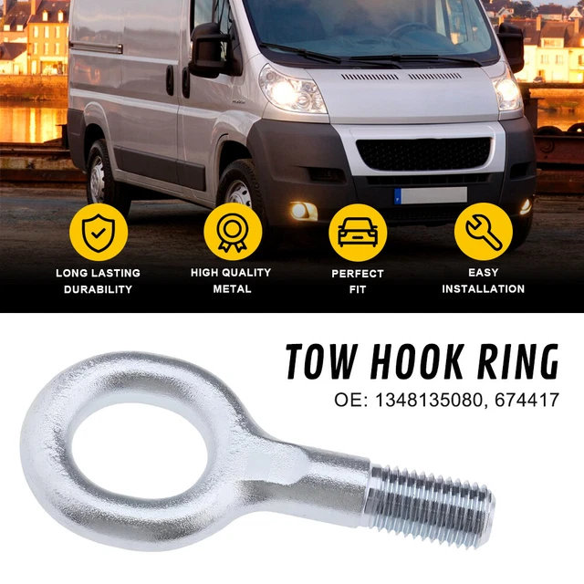 FITS CITROEN RELAY Peugeot Boxer Fiat Ducato Short Towing Eye Recovery ...