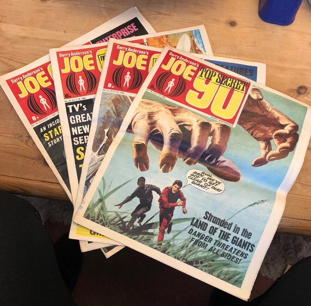 GERRY ANDERSON JOE 90 TOP SECRET COMIC No 26, 27, 28, 29 £41.00 ...