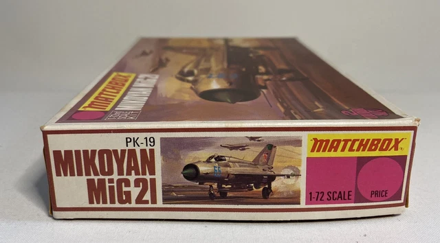 1973 MATCHBOX 1/72, PK-19, MIKOYAN MIG 21 Model Kit, Complete In Open ...