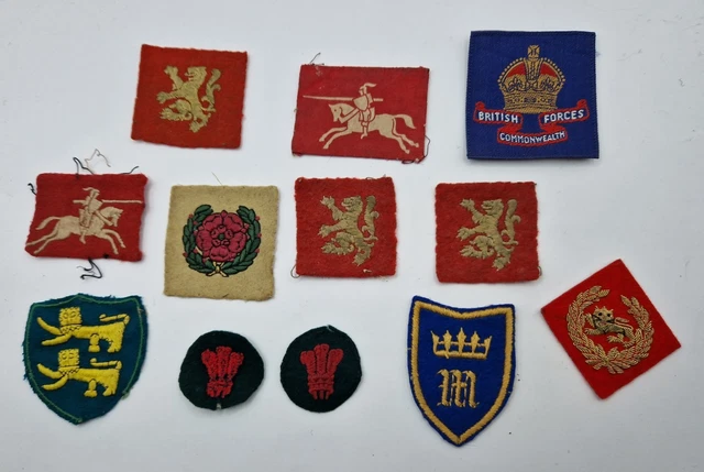 ORIGINAL WW2 BRITISH Army Formation Sign Collection Various Regiments ...