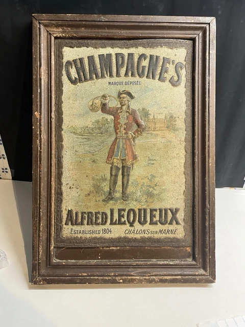 RARE TOLE LITHOGRAPHIÉE Champagne Alfred Lequeux A Chalon Sur Marne ...