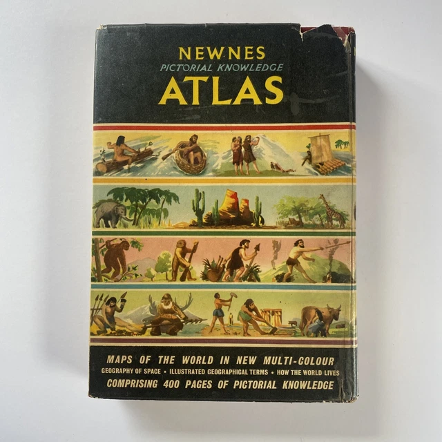 MAPS OF THE World, Newnes Pictorial Knowledge Atlas, Vintage Hardcover ...