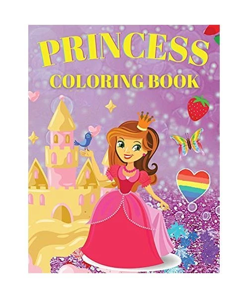 PRINCESS COLORING BOOK: Cute And Adorable Princess Coloring Book For ...