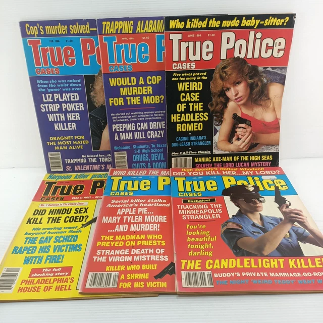6X TRUE POLICE Cases 1988/89 True Crime Magazine Bundle Murder Torture ...