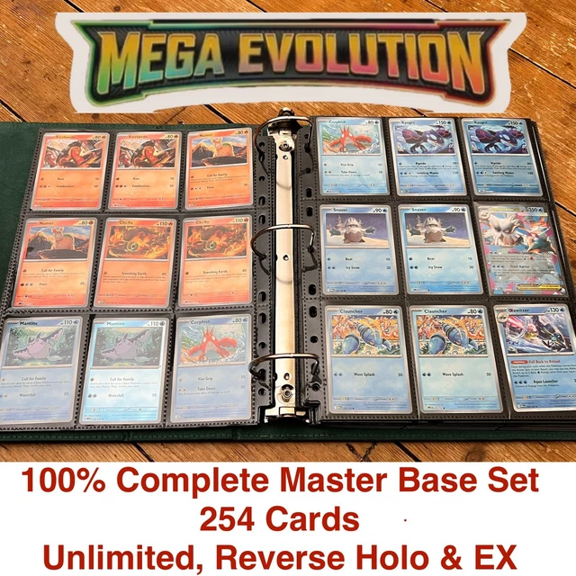 POKEMON MEGA EVOLUTION 100% Complete Master Base Set Includes Reverse ...