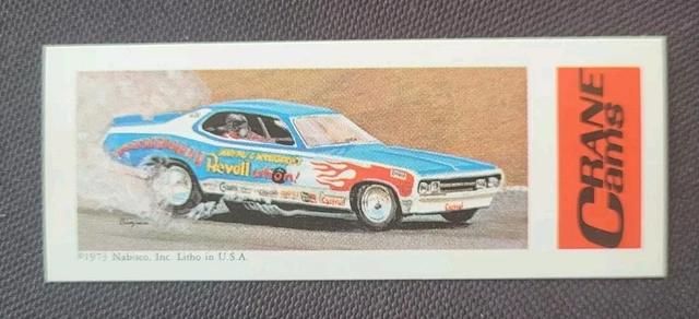 1973 NABISCO SUGAR Daddy Speedway Card, Carte #14/Funny Car/Ed ...