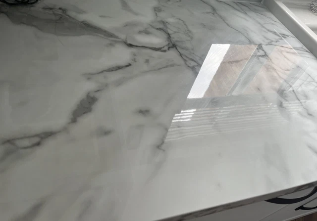 NEW WREN CALACATTA Cloud Gloss Worktop £45.00 - PicClick UK