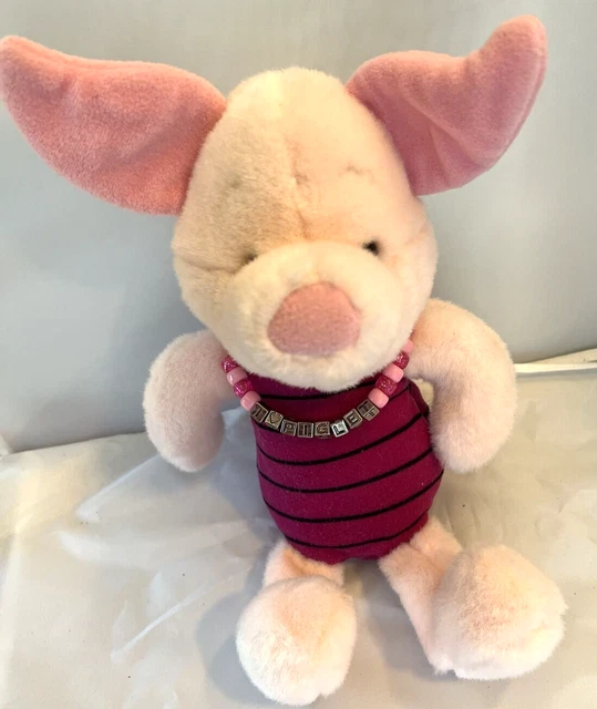DISNEY PIGLET PLUSH Stuffed Animal Winnie The Pooh 13” Pink - Piglet ...