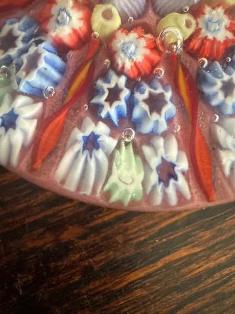 LARGE STRATHEARN MILLEFIORI Cane Paperweight With 7 Radial Twisted ...