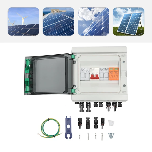 2 STRING SOLAR Combiner Box PV Disconnect Switch Circuit Breaker 32A ...