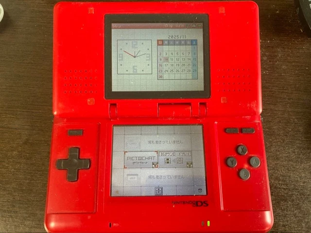 NINTENDO DS RED Console NTR-001 Tested Works No Stylus or Charger Used ...