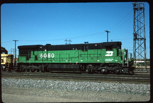 ORIGINAL RAIL SLIDE - BN Burlington Northern 5080 Pueblo CO 9-9-1998 ...