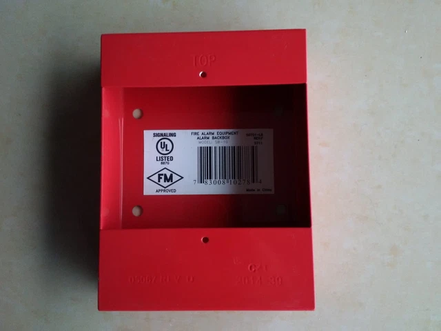 FIRE-LITE SB-10 (SB10) Fire Alarm Metal Surface Backbox for Pull ...