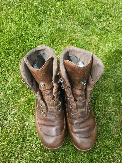 GENUINE BRITISH ARMY Military Haix Goretex Leather Combat Boots Size 9 ...