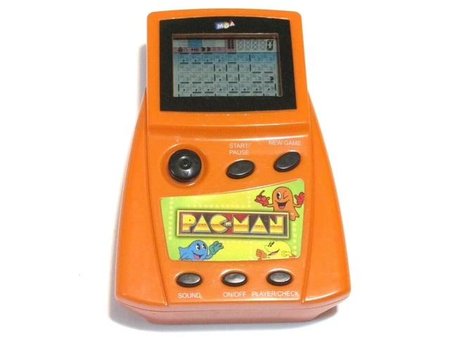 PACMAN GAME ELECTRONIC Handheld Orange pac man Pac-Man Namco MGA 1980 ...