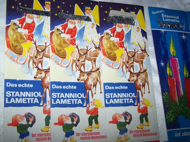 STANNIOL LAMETTA 10 Packungen Orginal Lametta Silberfarben Vintage EUR ...