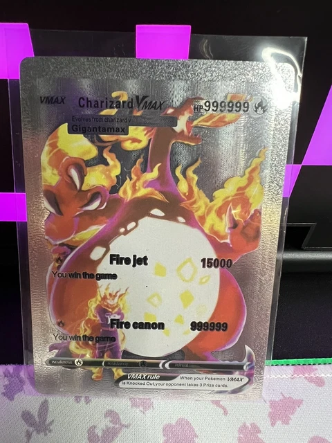 CARTA POKÈMON FAN-ART: Charizard VMAX - SILVER CARD EUR 6,00 - PicClick IT