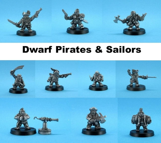 RAL PARTHA 28MM scale DWARF PIRATES DWARVES DW Multi Listing DND D&D ...