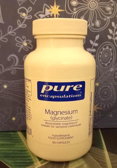 PURE ENCAPSULATIONS MAGNESIUM (Glycinate) Bioavailable Magnesium 90 ...