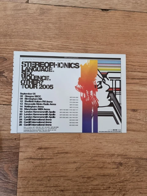 Tnewm49 Advert 5x8 Stereophonics Language Sex Violence Other £600 1245