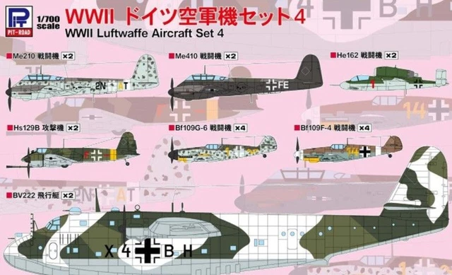 PIT-ROAD 1/700 WW2 Luftwaffe Aircraft Set 4 Plastic Model S61 £29.99 ...