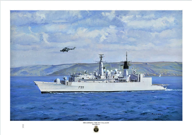 HMS CORNWALL - A4 size art print EUR 20,01 - PicClick IT