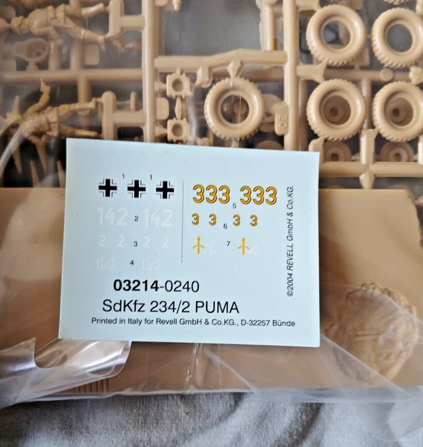 REVELL WW2 GERMAN Sdkfz 234/2 Puma 1/76 Scale Plastic Model Kit £7.59 ...