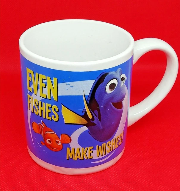 DISNEY FINDING NEMO DORY PIXAR CERAMIC MUG CUP 'Even Fishes make Wishes ...