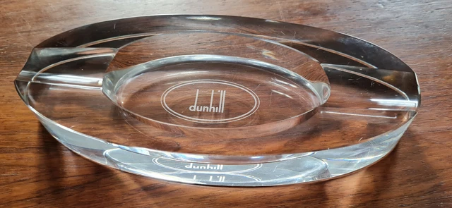 DUNHILL CRYSTAL ASHTRAY Cendrier Cristal Cigares Alfred Dunhill Rare ...