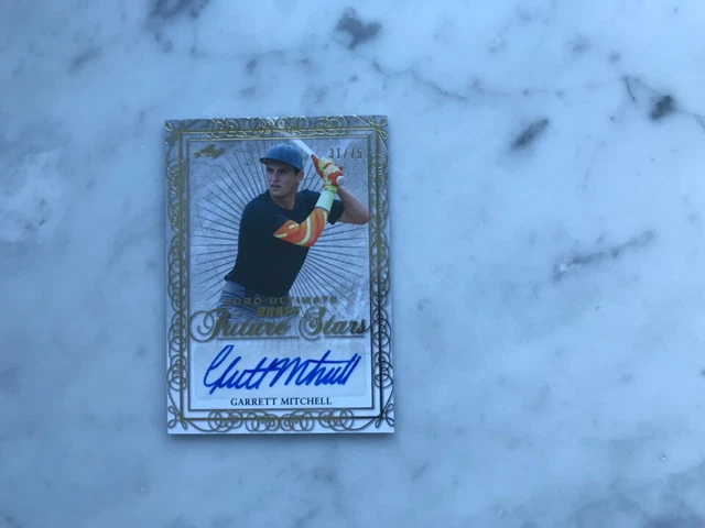 2020 LEAF ULTIMATE Draft Future Stars GARRETT MITCHELL Auto Brewers RC ...