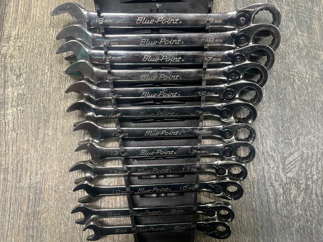 BLUE POINT 12PC metric 8mm-19mm ratcheting wrench set. FREE S&H! £161. ...