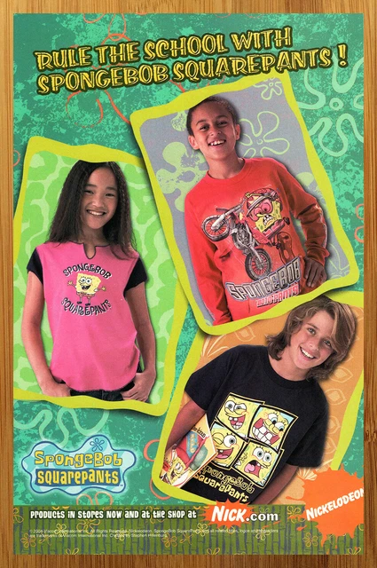 2004 NICKELODEON SPONGEBOB Squarepants Shirts Print Ad/Poster Clothing ...