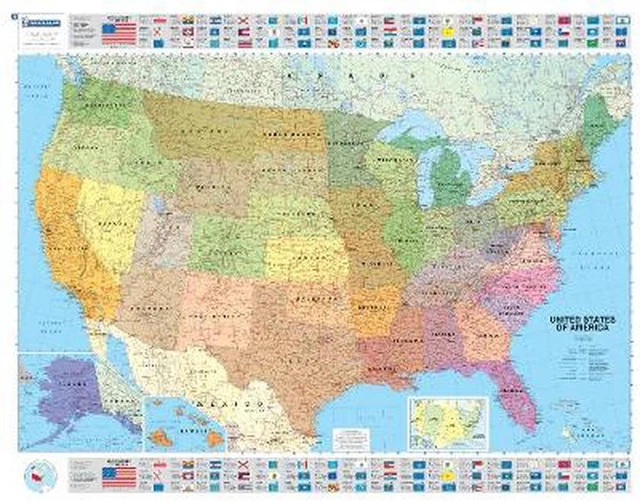 MICHELIN MAP USA Political 15761 (Laminated, Rolled): Wall Map by ...