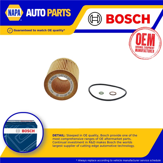 OIL FILTER FITS BMW 525 E60, E61 2.5 3.0 05 to 10 Bosch 11427523201 ...