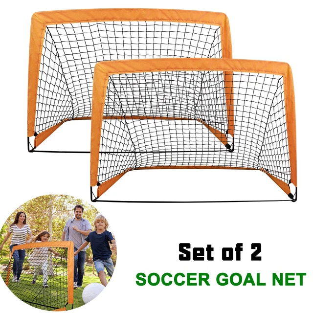 PORTABLE SOCCER GOAL Net Steel Post Frame Backyard Football Training ...