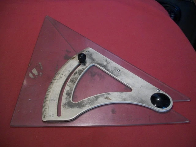 VINTAGE RARE KEUFFEL & Esser Co. Adjustable Triangle Drafting Square ...