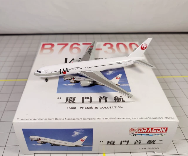 JAL JAPAN AIRLINES Boeing 767-300 Aircraft Model 1:400 Scale Dragon ...