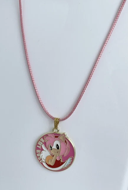 AMY ROSE NECKLACE Sonic The Hedgehog Pendant Chain London Anime Gaming ...