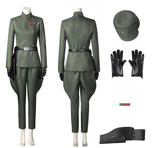 STAR WARS IMPERIAL Officer Olive Green Uniform Cosplay Costume + Hat ...