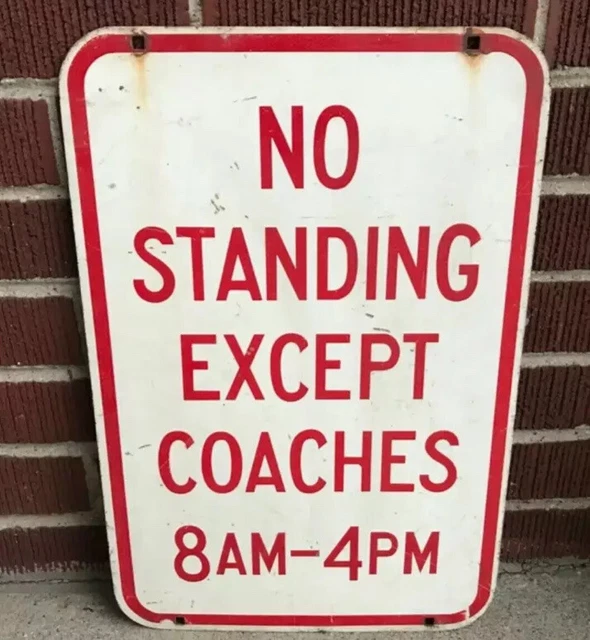 60’S-70’S COACH TRANSIT City Bus Stop Sign No Standing Detroit ...