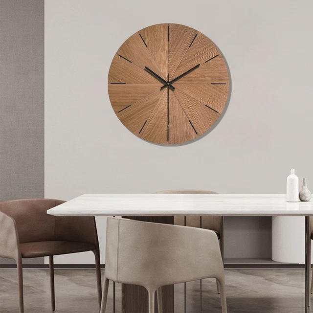 WOOD CLOCK WOOD Clock Wood Grain Clock for Home Decoration Office Study ...