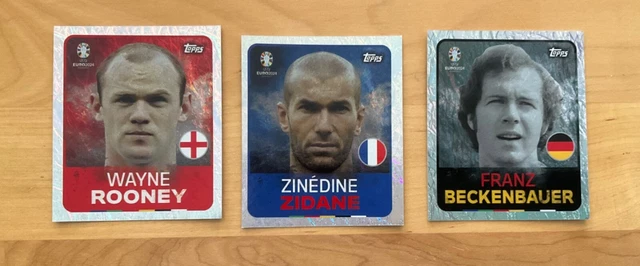 TOPPS UEFA EURO 2024 Official Stickers. 3 Foil Legends £4.00 - PicClick UK